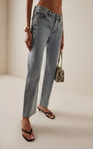 Still Here Life Rigid Mid-rise Straight-leg Jeans