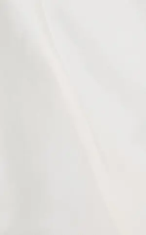 SLOAN Fitted Cropped Crepe Top With Mandarin Collar - Ivory