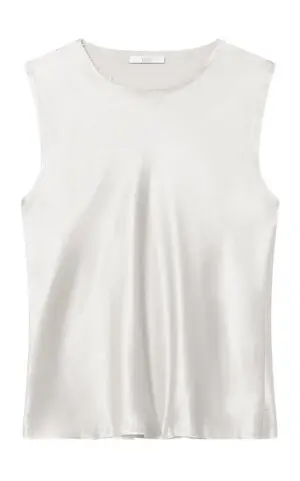 ALL THREE Carine Silk Tank Off-white