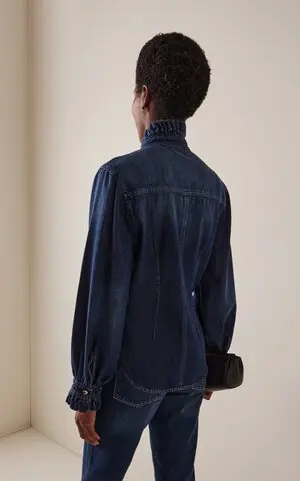 DL1961 Dl Aura Ruffle Denim Shirt