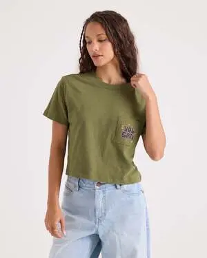 Volcom Super Melt Pocket Dial Tee - Martini Olive