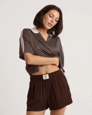 Volcom Cropped Button-up Shirt With Contrast Trim