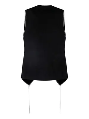 Giorgio Armani Vest In Viscose With Rhinestones