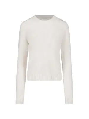 LISA YANG Mable" Cashmere Crew Neck Sweater - White