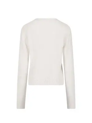 LISA YANG Mable" Cashmere Crew Neck Sweater - White