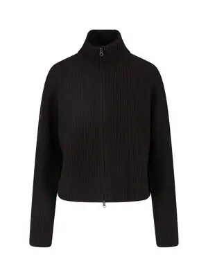 LISA YANG Cashmere Zip Cardigan - Brown