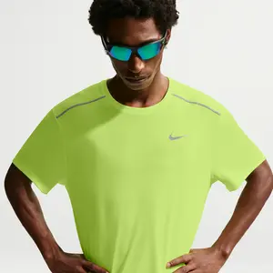 Nike Miler Dri-fit Short-sleeve Running Top - Yellow