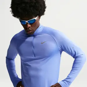 Nike Stride Dri-fit 1/2-zip Running Mid Layer - Blue