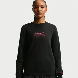 Nike Club Fleece Crew-neck Sweatshirt - Black
