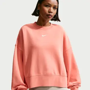 Nike Collection Essentials Oversized Fleece Crew Sweatshirt - Orange
