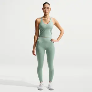 Nike Women's Universa High-waisted 7/8 Leggings With No Front Seam Green