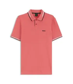 BOSS Slim-fit Polo Shirt With Contrast-stripe Details