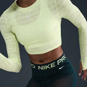 Nike Pro Mid-rise 3" Mesh-paneled Biker Shorts