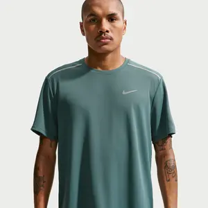 Nike Miler Dri-fit Short-sleeve Running Top - Grey