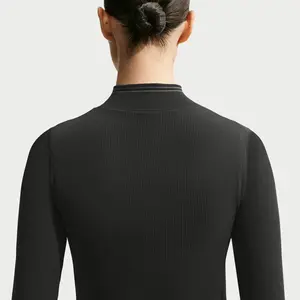 Nike Skims Ribbed Seamless Cropped Full-zip Jacket