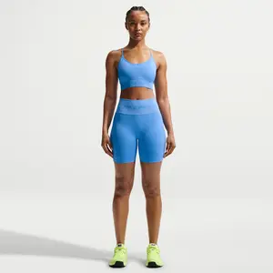 Nike Pro Seamless Dri-fit High-waisted 5" Biker Shorts - Blue