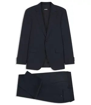 BOSS Two-piece Slim-fit Suit In Virgin Wool