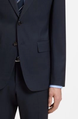 BOSS Two-piece Slim-fit Suit In Virgin Wool