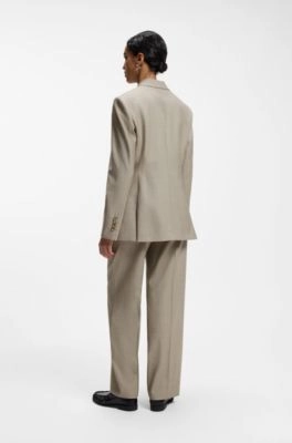 BOSS Regular-fit Blazer In Italian Virgin Wool With Stretch