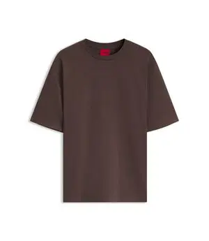 Hugo Oversized-fit Cotton T-shirt With Mixed Branding