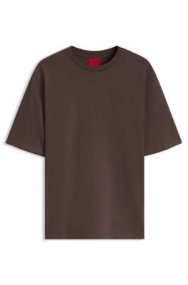 Hugo Oversized-fit Cotton T-shirt With Mixed Branding