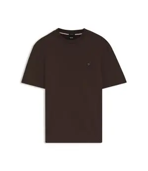 BOSS Cotton T-shirt With Double-b Monogram Badge