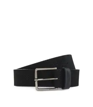 BOSS X Aston Martin Perforated Suede Belt - Black