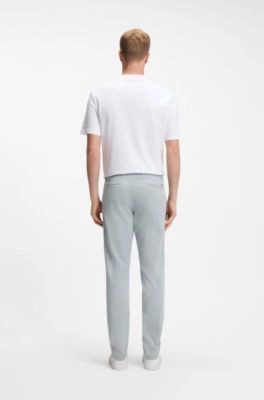 BOSS Slim-fit Pants In Overdyed Stretch Satin