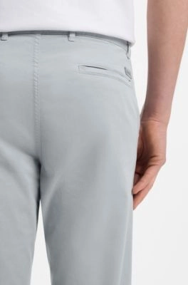 BOSS Slim-fit Pants In Overdyed Stretch Satin