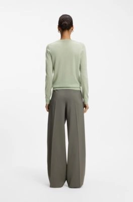 BOSS Slim-fit Crewneck Sweater In Merino Wool