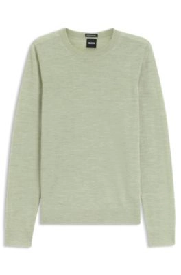 BOSS Slim-fit Crewneck Sweater In Merino Wool