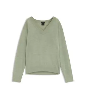 BOSS Merino Wool V-neck Sweater
