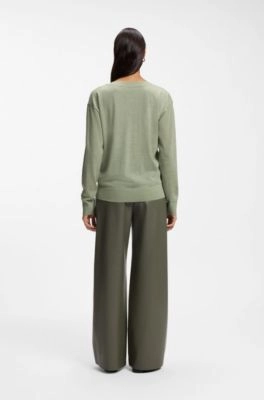 BOSS Merino Wool V-neck Sweater