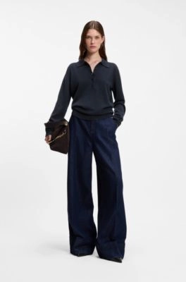 BOSS Pure Cashmere Polo Sweater