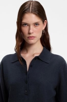 BOSS Pure Cashmere Polo Sweater