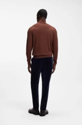 BOSS Turtleneck Sweater In Extra-fine Merino Wool