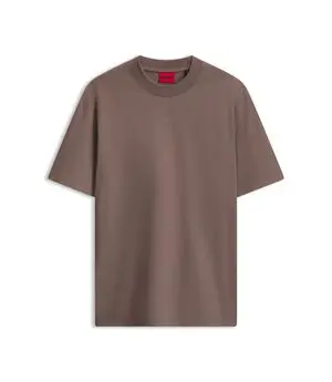 Hugo Relaxed-fit T-shirt With Centered Logo Detail - Brown