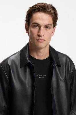 BOSS Porsche X Long-sleeved T-shirt With Glossy Logo