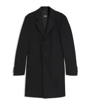 BOSS Slim-fit Formal Wool And Cashmere Coat