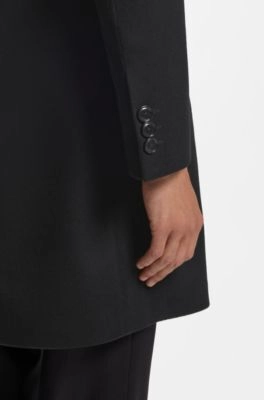 BOSS Slim-fit Formal Wool And Cashmere Coat