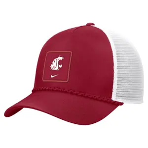 Nike Washington State Sideline Rope College Trucker Adjustable Hat - Red