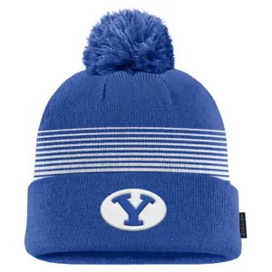 Nike Byu Sideline Peak College Cuffed Pom Beanie - Blue