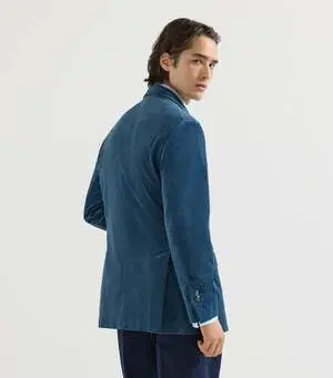 Brunello Cucinelli Denim-effect Velvet Blazer