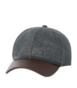 Brunello Cucinelli Virgin Wool Baseball Cap - Grey