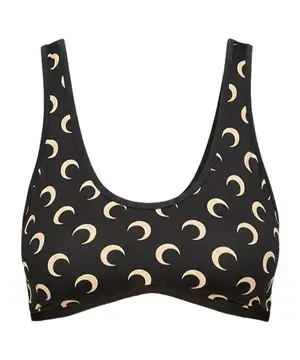 MARINE SERRE Moon Printed Scoop Neck Top