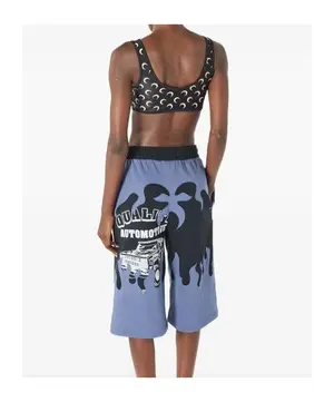 MARINE SERRE Moon Printed Scoop Neck Top