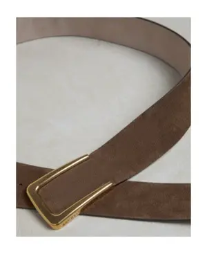 Brunello Cucinelli Suede Belt With Clip-on Buckle
