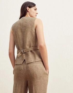 Brunello Cucinelli Single-breasted Linen Waistcoat