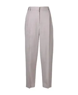 Brunello Cucinelli High-waisted Tailored Trousers With Belt Loops