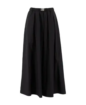 Brunello Cucinelli Buckled Pleated Midi Skirt
